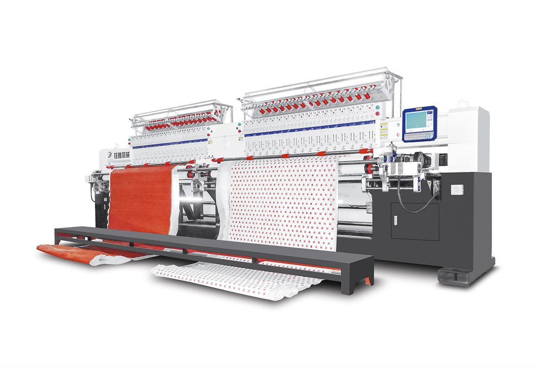 Computerized Multi Needle Quilting Machine With Multiple Fabric Types